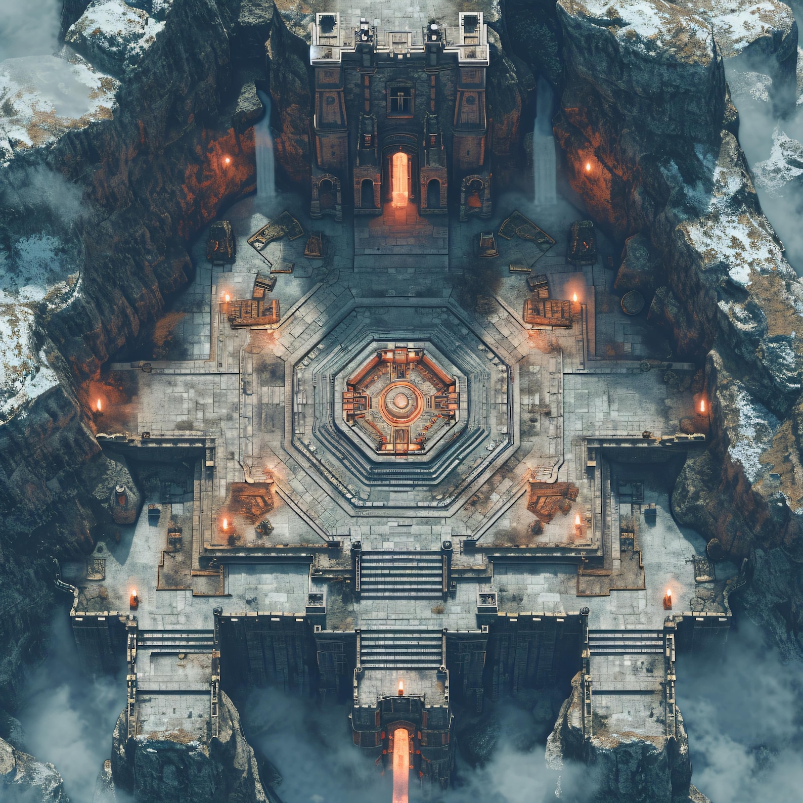 20 Dwarven Stronghold Battle Maps and 20 Grey Blueprints, Dnd Battlemap ...