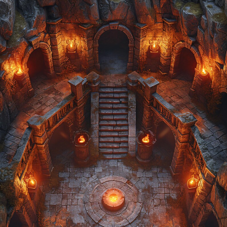 10 Underdark Temple Battle Maps, Dnd Battlemap, Pathfinder, D&D ...