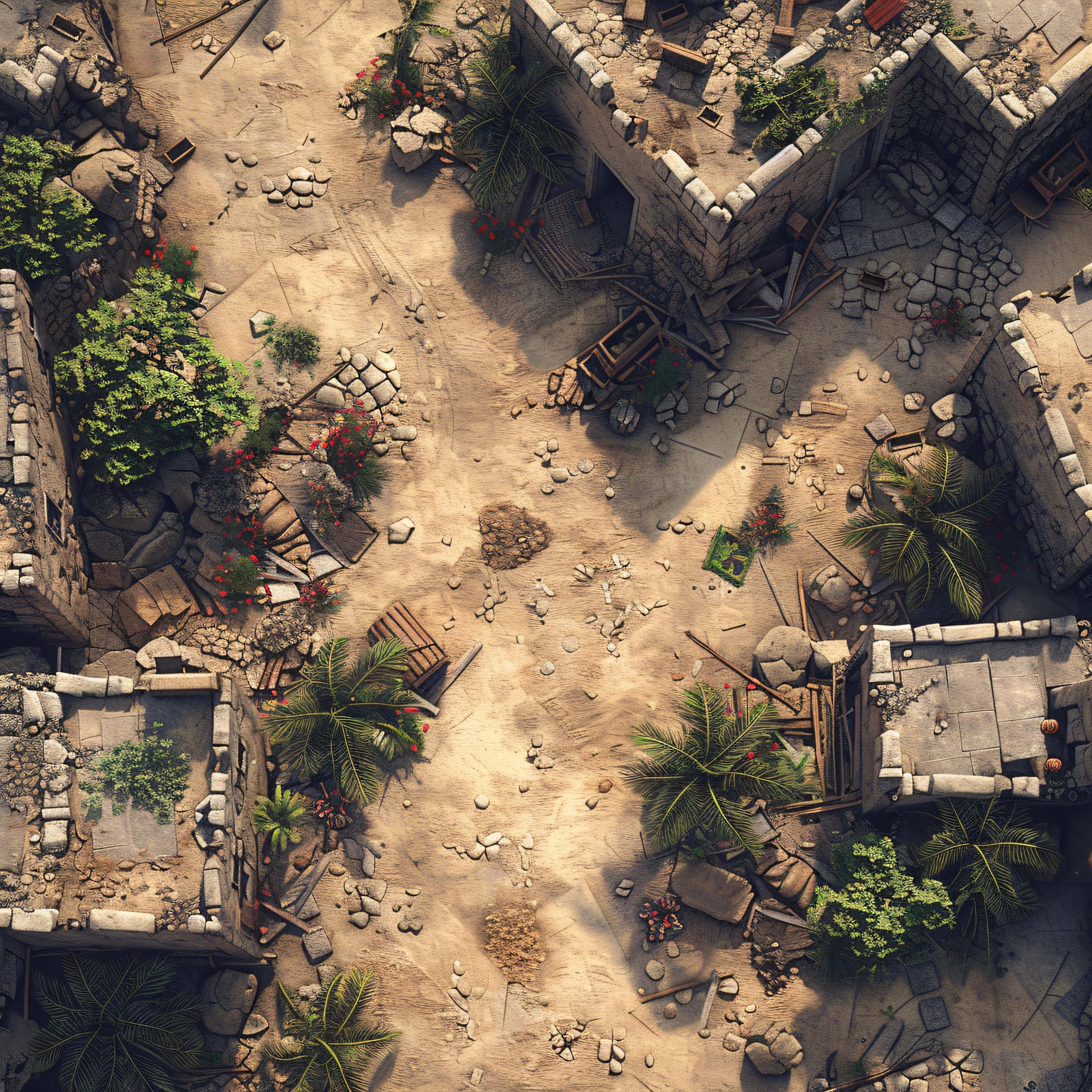 10 Badlands Town Battlemaps, Dnd Battle Map, Pathfinder, D&D, Battlemap ...