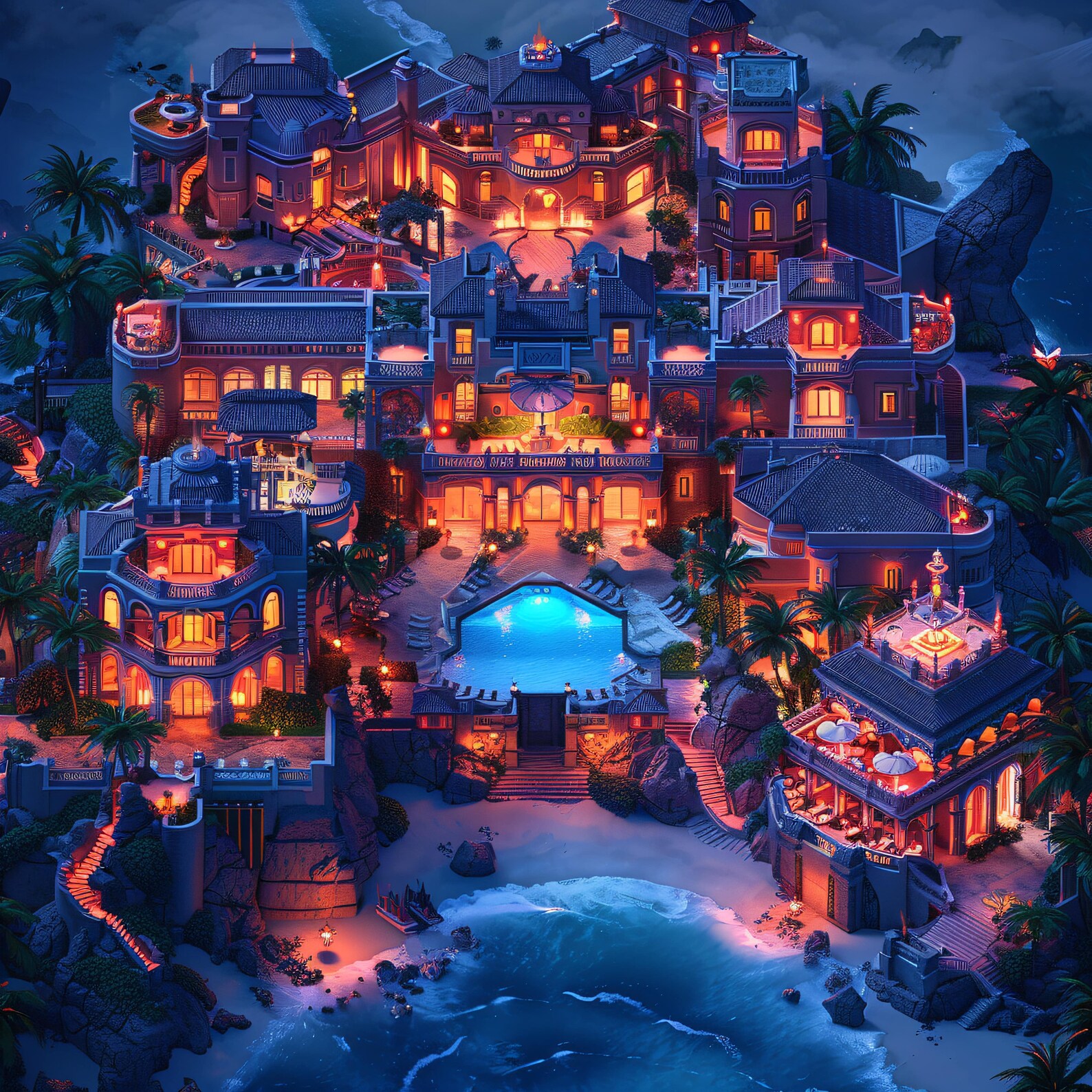 10 Beach Resort Maps, Pathfinder, D&D, Battlemap, Dungeons and Dragons ...