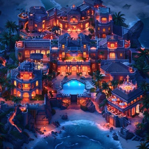 10 Beach Resort Maps, Pathfinder, D&D, Battlemap, Dungeons and Dragons ...