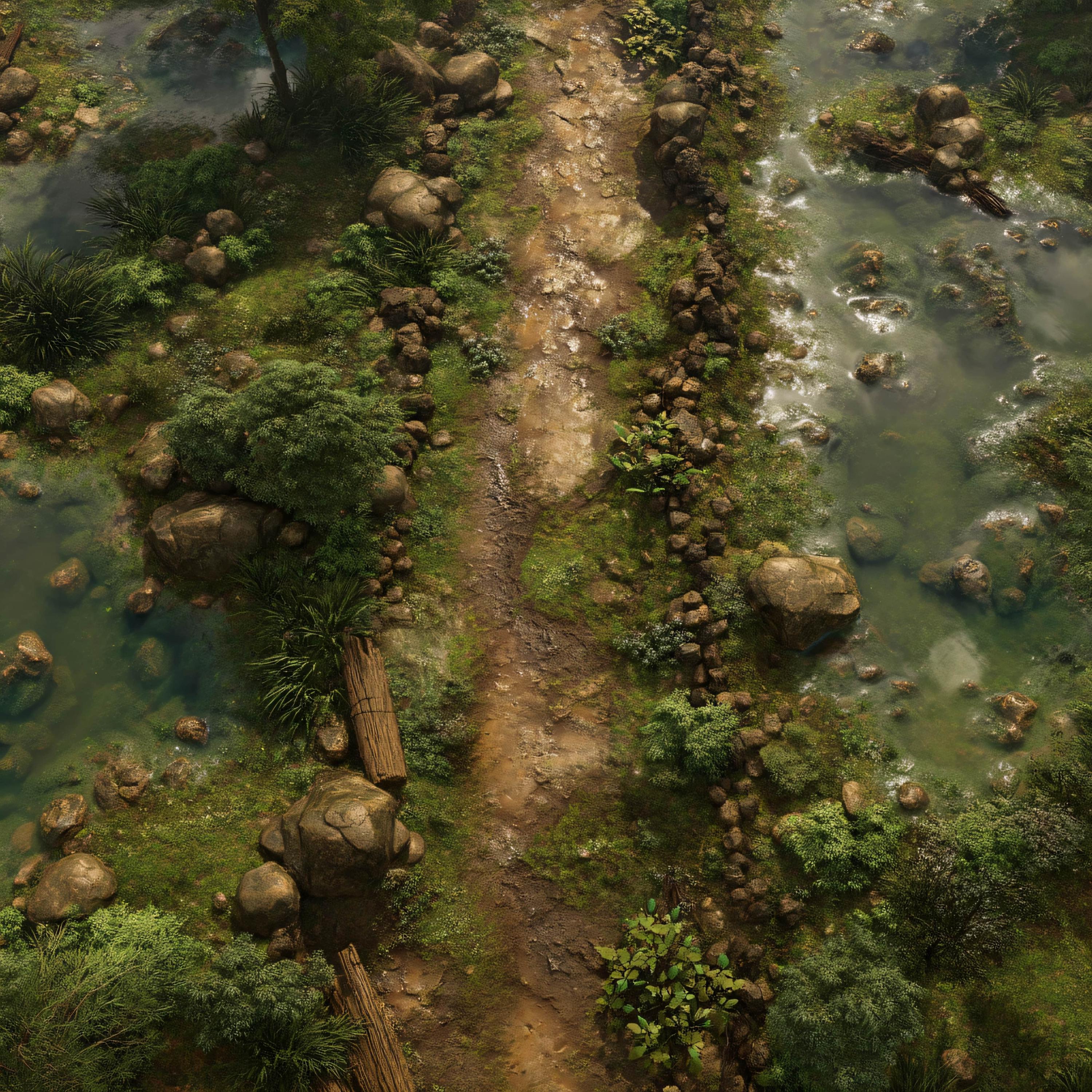 10 Gridless Swamp Life Battle Maps | VTT Pack for Dnd, Pathfinder ...