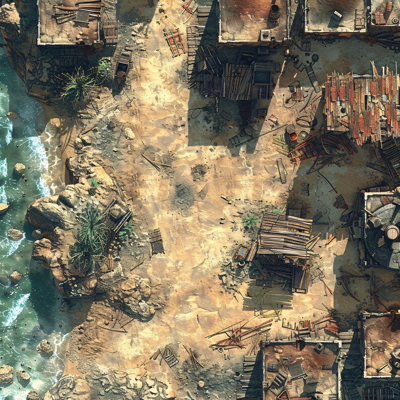 10 Cyberpunk Tent and Shack Battlemaps, Sci Fi, Cyberpunk, Battle Map ...