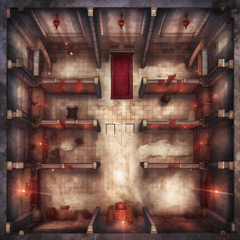 10 Temple Battle Maps, Dnd Battlemap, Pathfinder, D&D, Battlemap ...