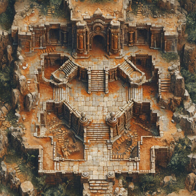 10 Hidden Temple Battle Maps, Dnd, Pathfinder, D&D, Battlemap, Dungeons ...