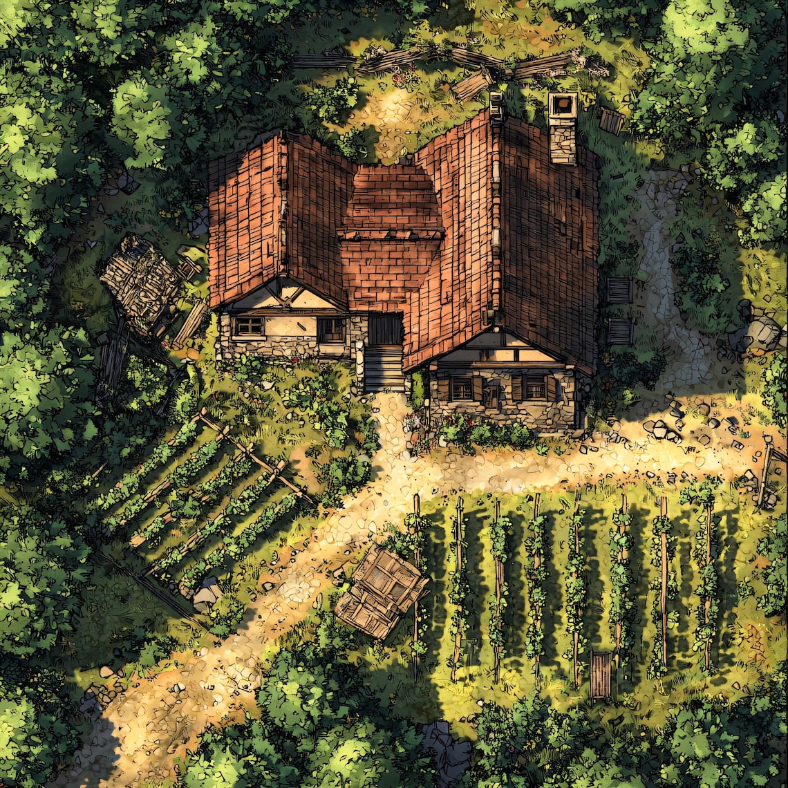 10 Farming Maps, Dnd Battle Map, Pathfinder,d&d, Battlemap, Dungeons ...