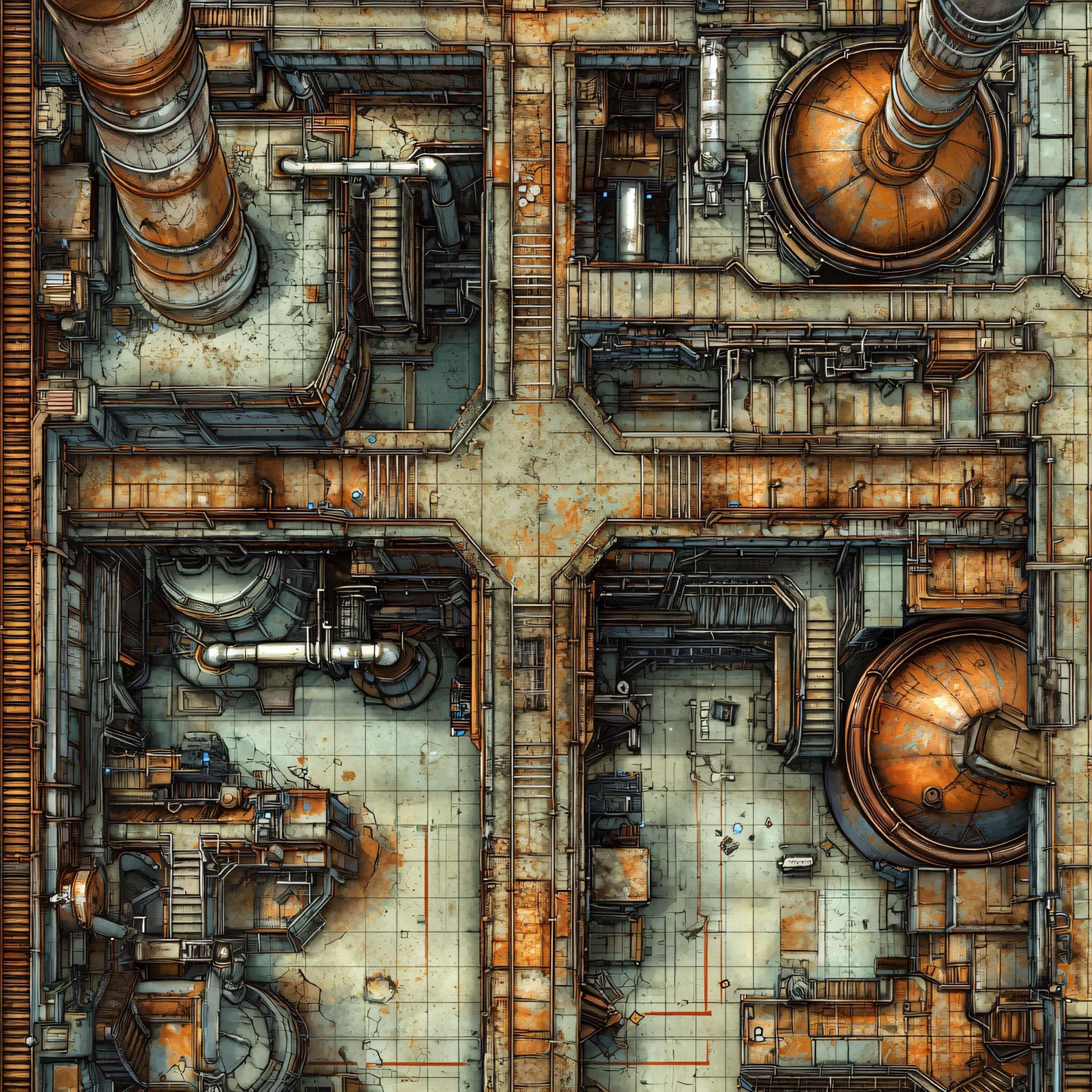 10 Cyberpunk Biohazard Battlemaps, Sci Fi, Dnd Battle Map, Cyberpunk, D ...