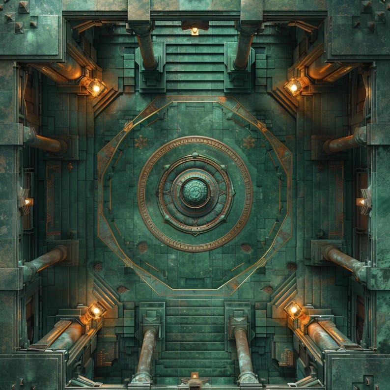 10 Cyberpunk Temple Battlemaps, Sci Fi, Dnd Battle Map, Cyberpunk, D&D ...