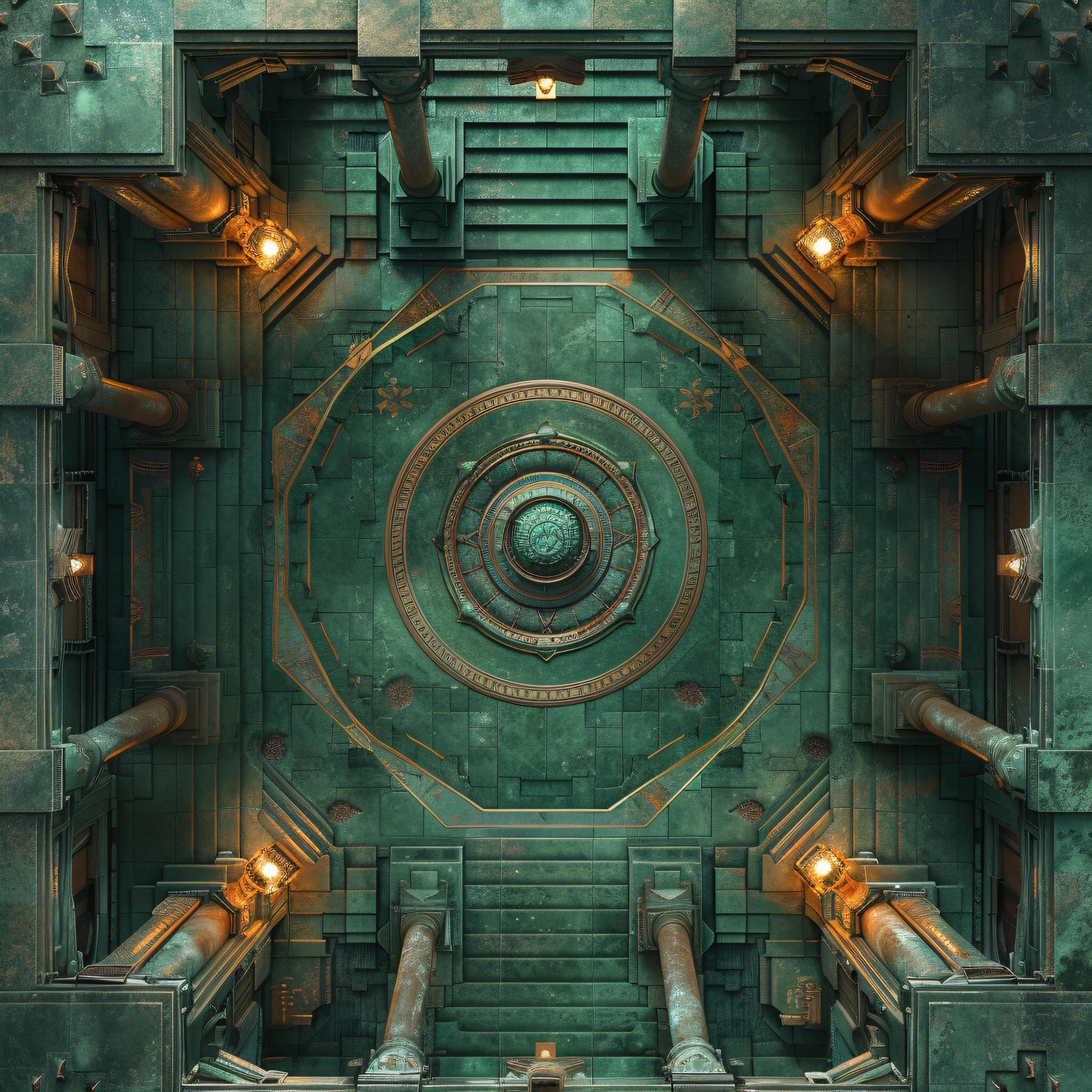 10 Cyberpunk Temple Battlemaps, Sci Fi, Dnd Battle Map, Cyberpunk, D&D ...