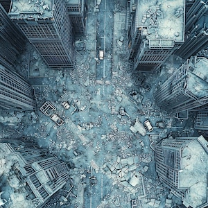 10 Gridless Cyberpunk City Ruins Battlemaps | VTT Pack for Shadowrun ...