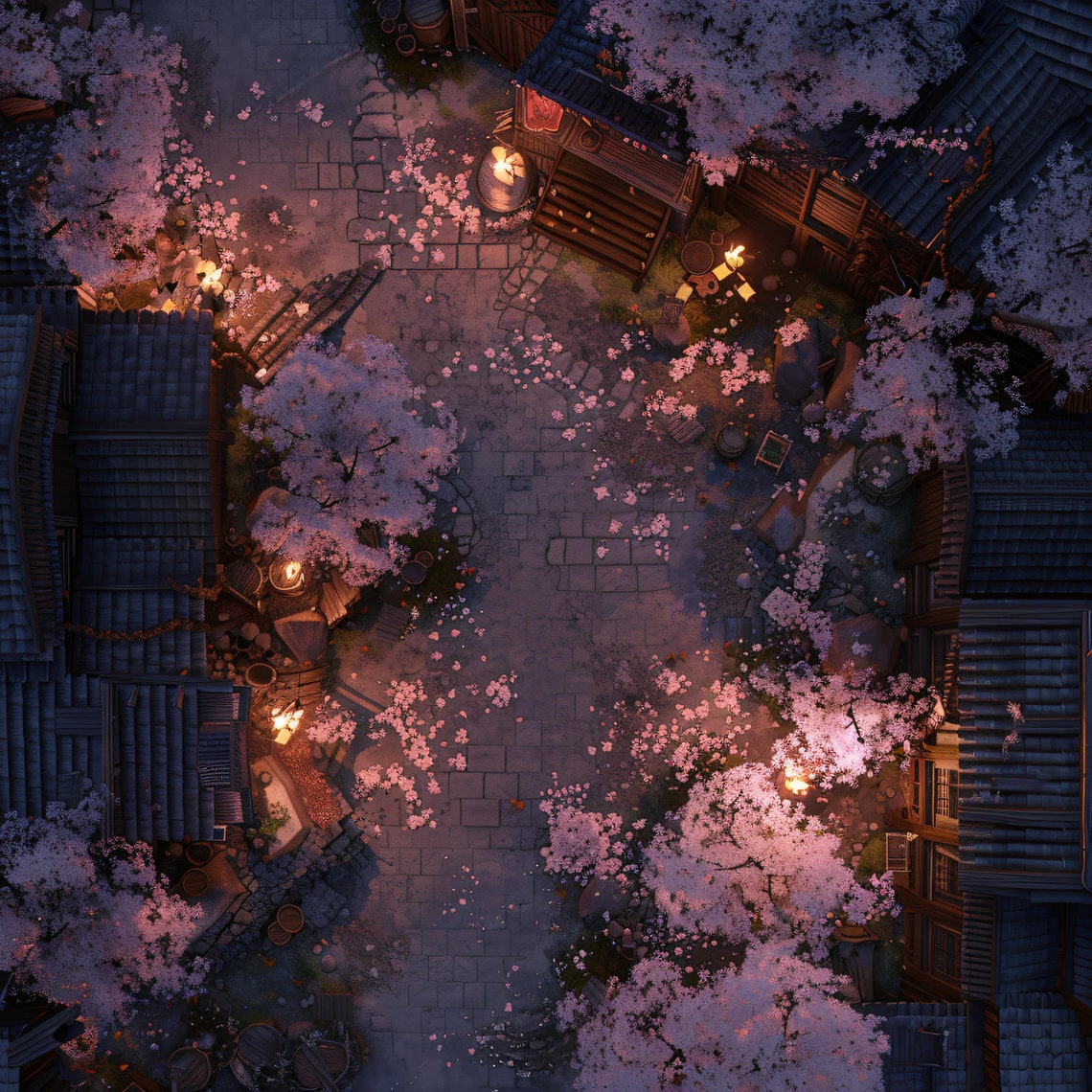 10 Cyberpunk Park Battlemaps, Sci Fi, Dnd Battle Map, Cyberpunk, D&D ...