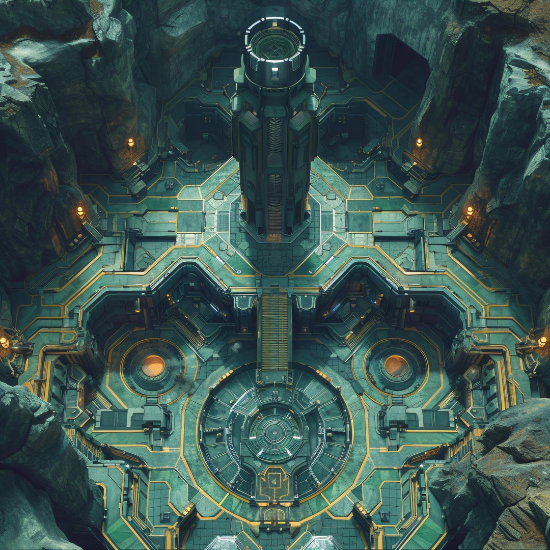 10 Cyberpunk Superweapon Battlemaps, Sci Fi, Dnd Battle Map, Cyberpunk ...