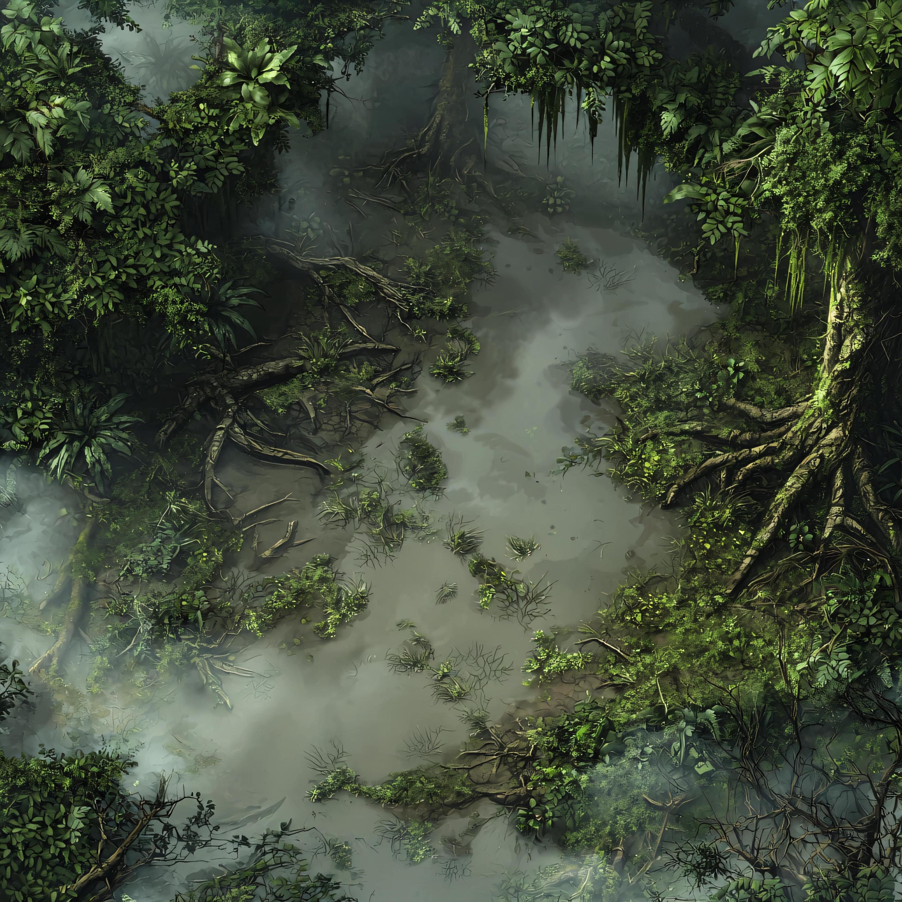 10 Swamp Battle Maps 3, Dnd Battle Map, Pathfinder, D&D, Battlemap ...