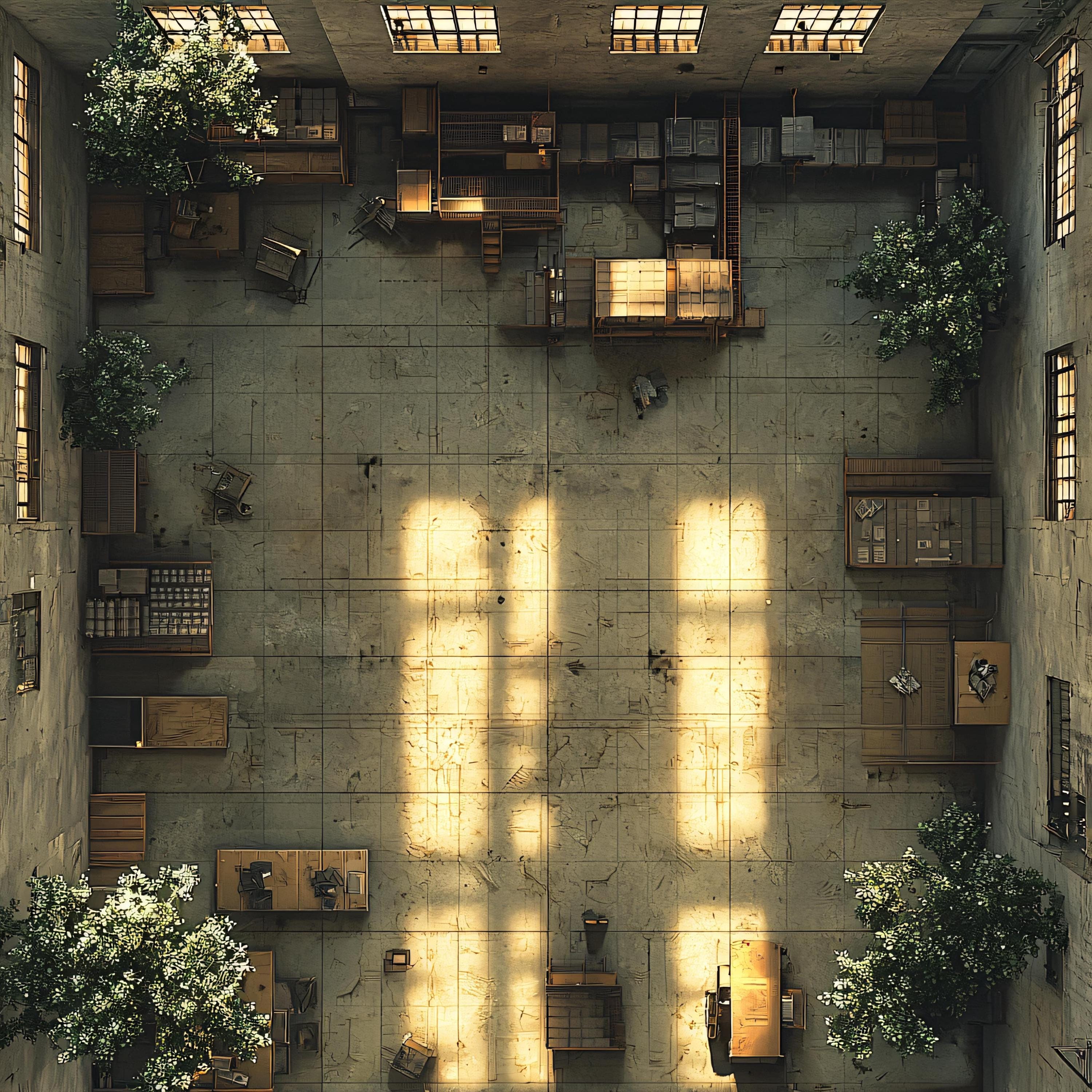 10 Cyberpunk Warehouse Battlemaps 2, Sci Fi, Dnd Battlemap, Cyberpunk ...