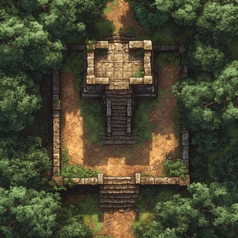 10 Archeological Site Battle Maps, Dnd, Pathfinder, D&D, Battlemap ...