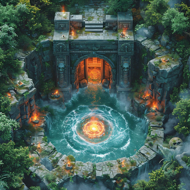 11 Water Temple Battle Maps, Golden Temple, Dnd Battle Map, Pathfinder ...