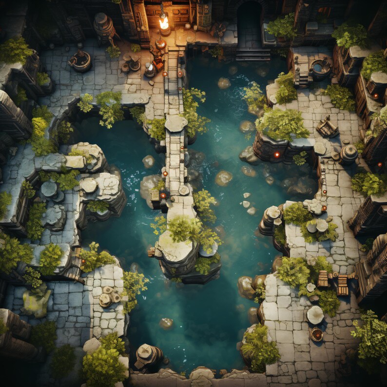 10 Ruins Battle Maps, Dnd Battle Map, Pathfinder, D&D, Battlemap ...