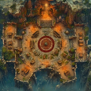 20 Lost Temple/city Battle Maps, Dnd Battle Map, Pathfinder, D&D ...