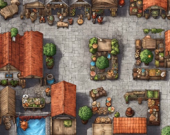 Fishing Village Battlemap, Dnd Battle Map, D&D, Dungeons and Dragons, 5e, Roll20, Fantasy ...