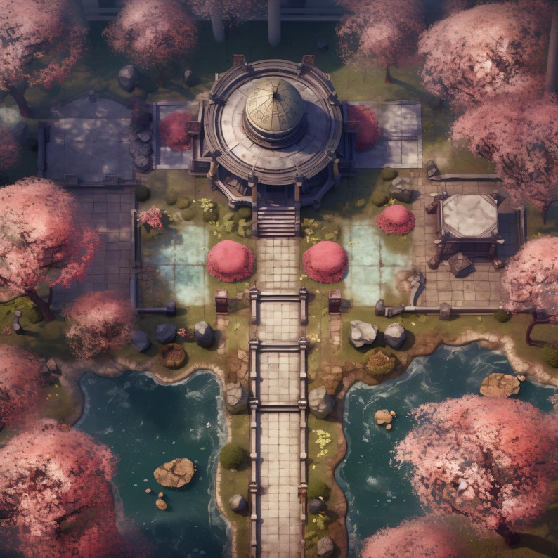 10 Cherry Blossom Battle Maps, Dnd, Pathfinder, D&D, Battlemap ...