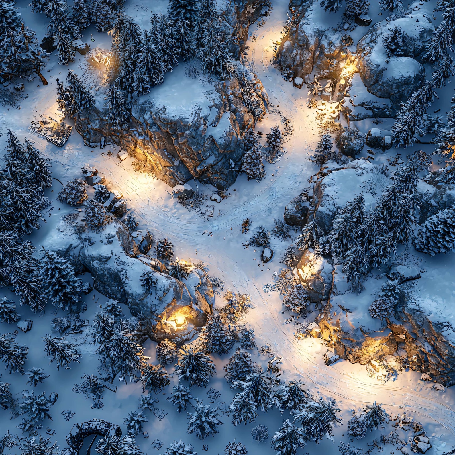 10 Frozen Landscape Battle Maps, Dnd Battlemap, Pathfinder, D&D ...