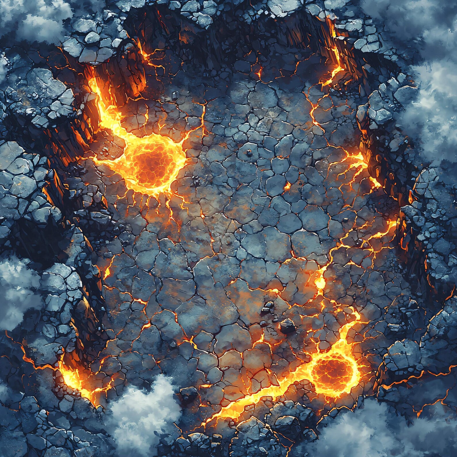 10 Volcano / Fire Battle Maps, Dnd Battlemap, Pathfinder, D&D, Dungeons ...