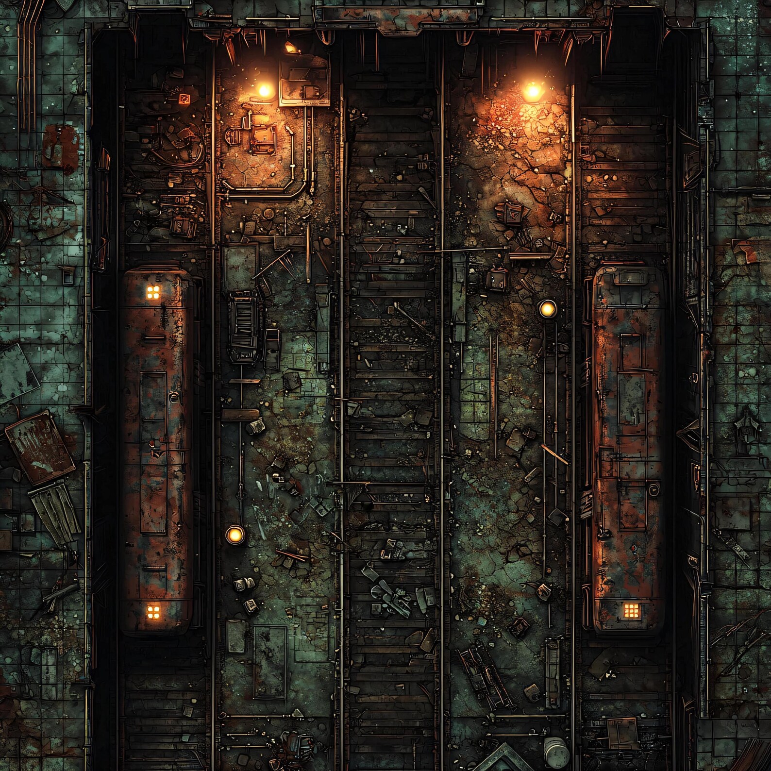 10 Cyberpunk Train / Railroad Battlemaps, Sci Fi, Dnd Battle Map, D&D ...