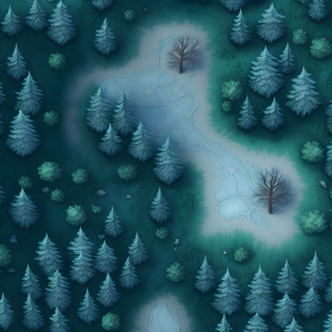 10 Winter Battle Maps, Dnd Battle Map, Pathfinder, D&D, Battlemap ...