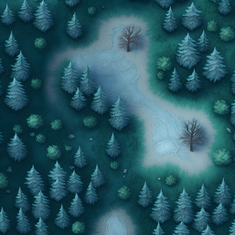 10 Winter Battle Maps, Dnd Battle Map, Pathfinder, D&D, Battlemap ...