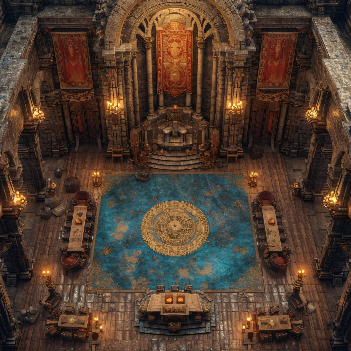 10 Cathedral Battle Maps, Dnd Battlemap, Pathfinder, D&D, Dungeons and ...