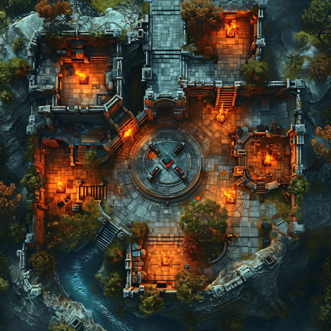 10 Ruin Battle Maps , Dnd Battle Map, Pathfinder, D&D, Battlemap ...