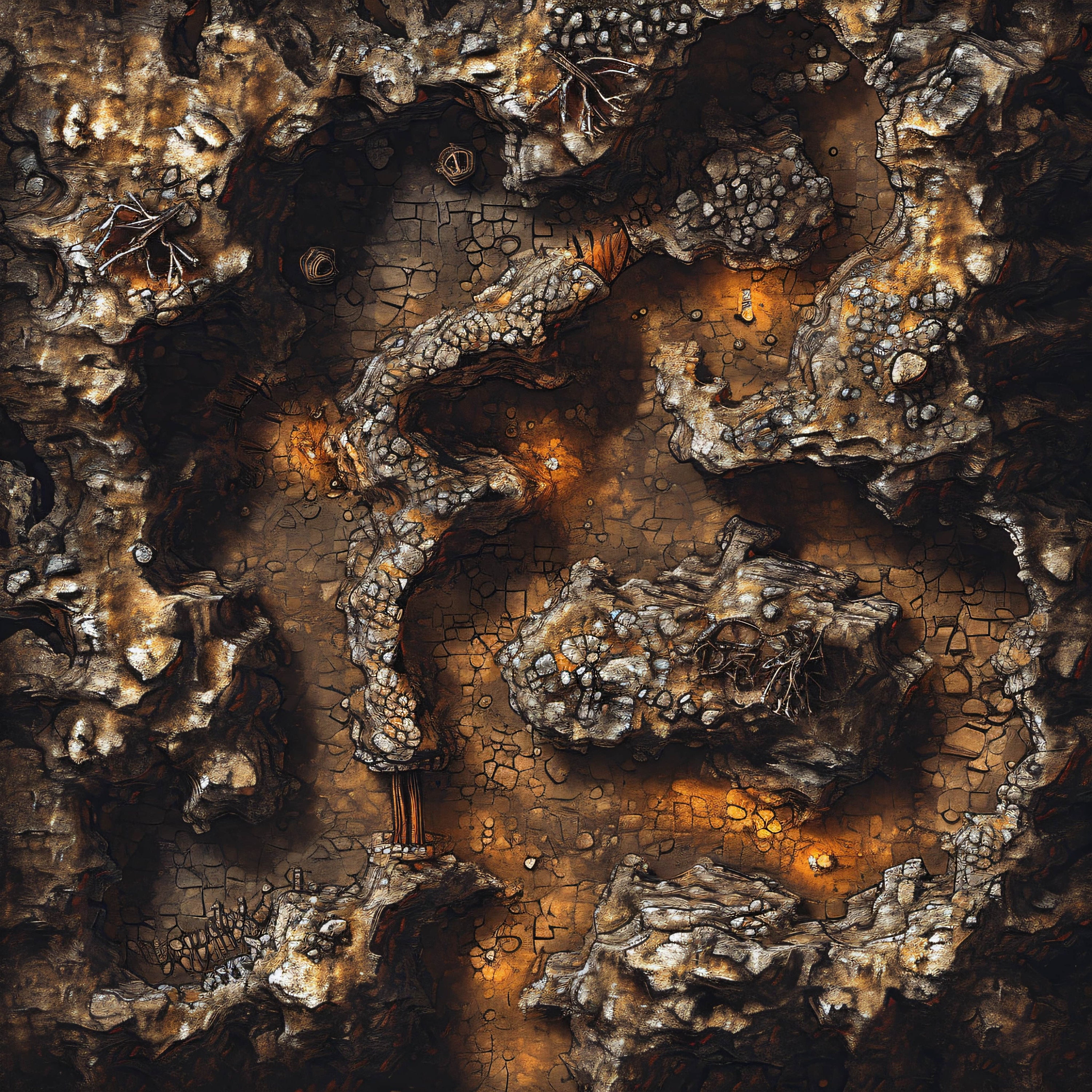 10 Gridless Twisting Caverns Battle Maps | VTT Pack for Dnd, Pathfinder ...
