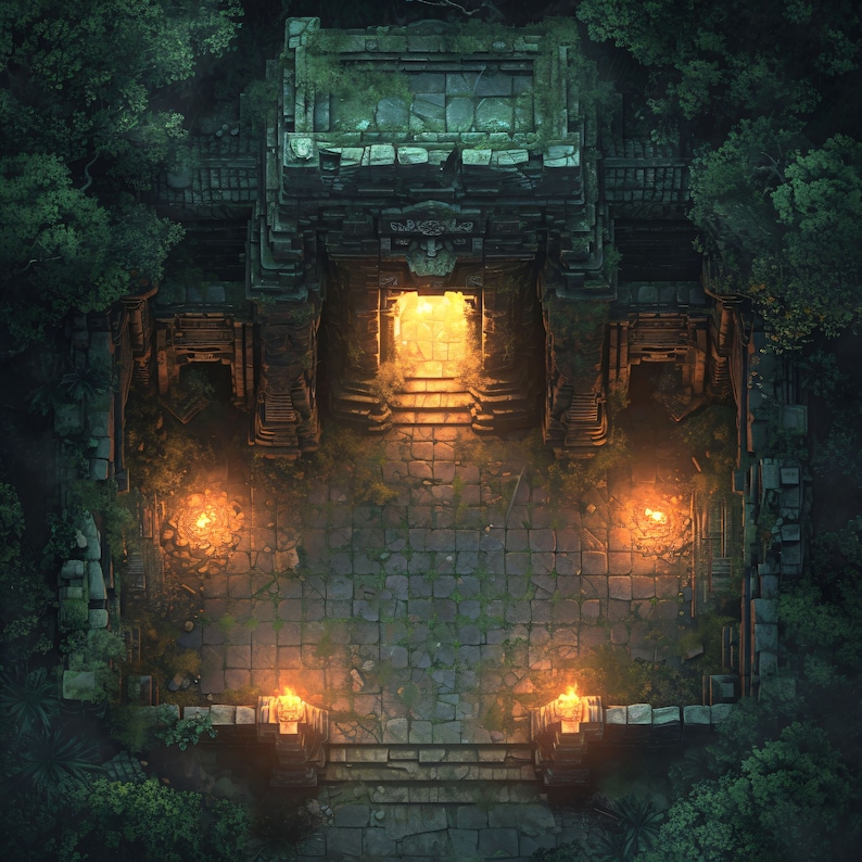 20 Lost Temple/city Battle Maps, Dnd Battle Map, Pathfinder, D&D ...