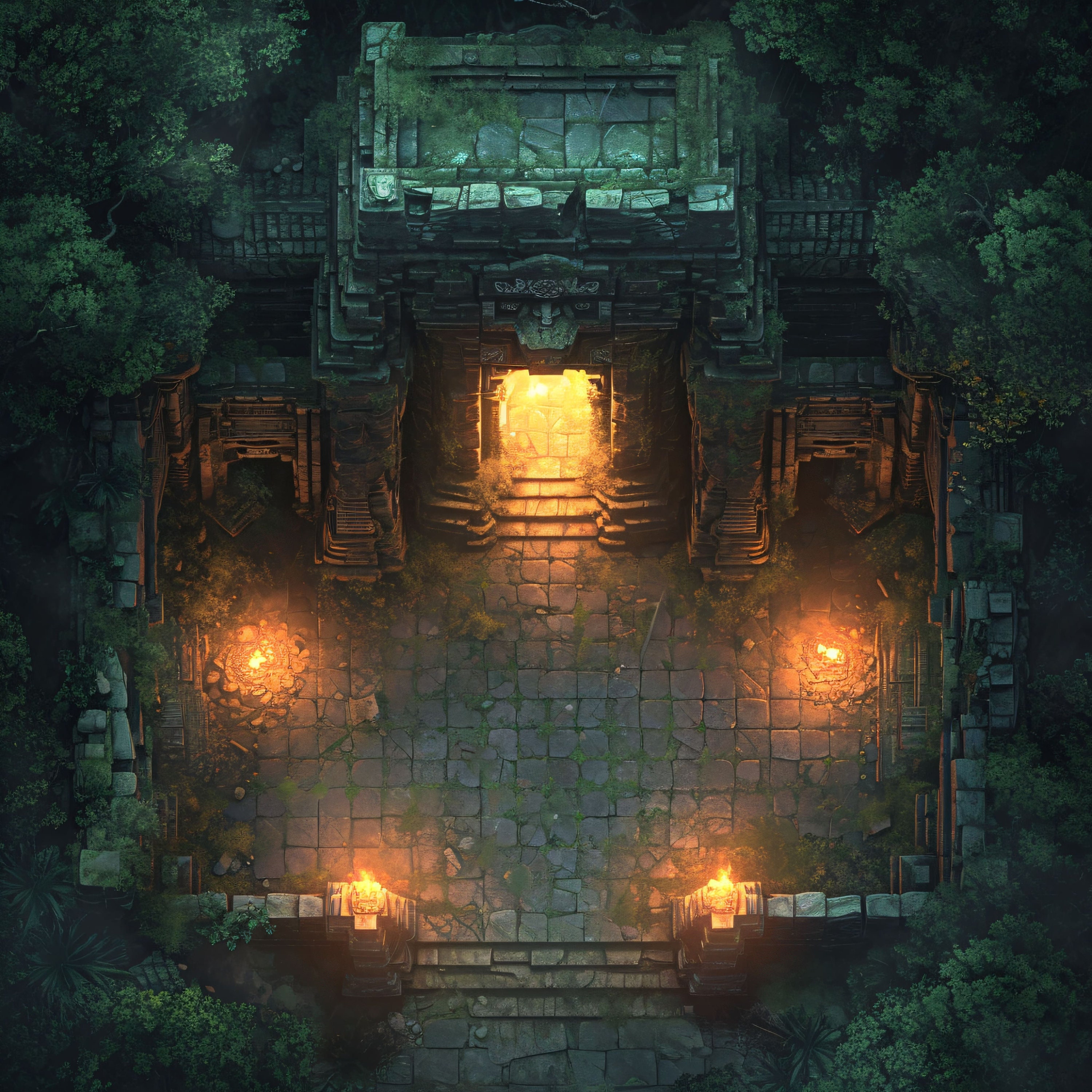 20 Lost Temple/city Battle Maps, Dnd Battle Map, Pathfinder, D&D ...