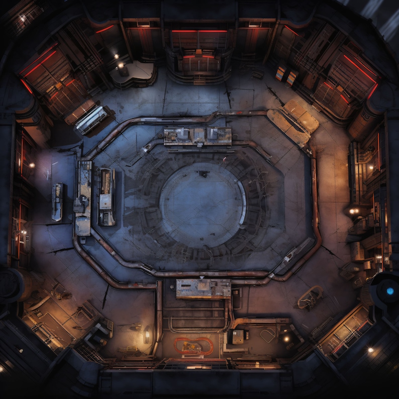 10 Cyberpunk Facility Battlemaps, Sci Fi, Dnd Battle Map, Cyberpunk, D ...