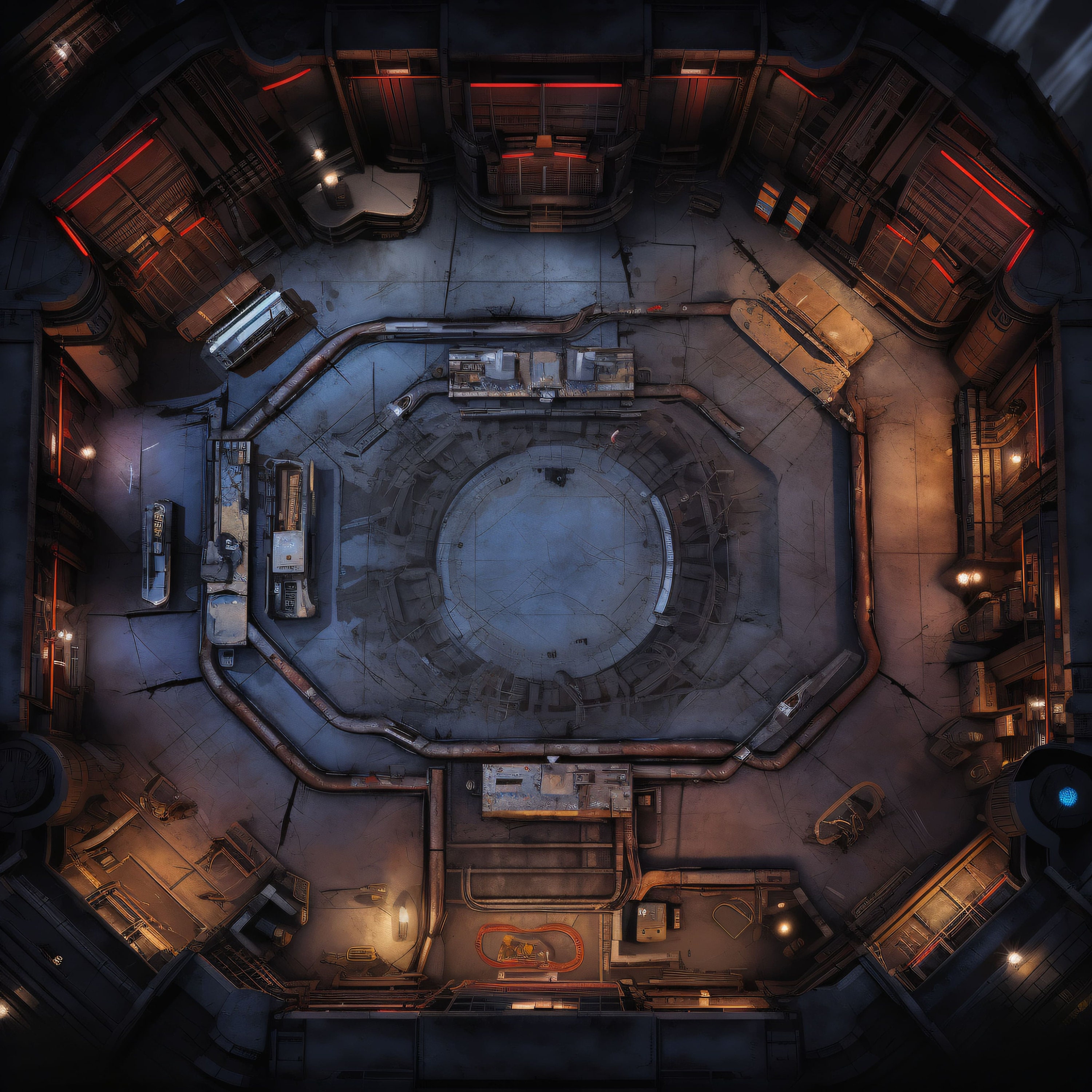 10 Cyberpunk Facility Battlemaps, Sci Fi, Dnd Battle Map, Cyberpunk, D ...