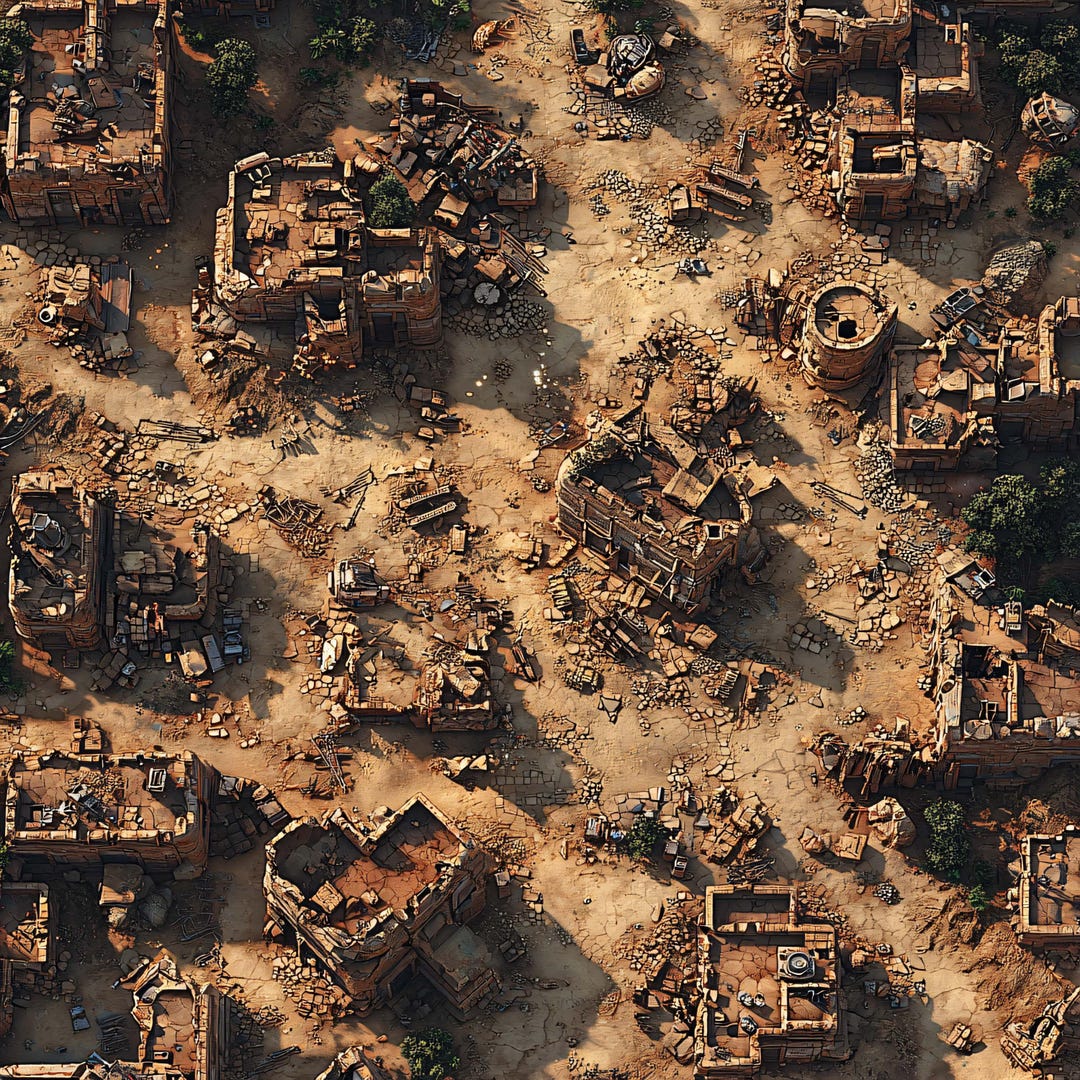 10 Ruined City Battle Maps, Dnd Battle Map, Pathfinder, D&D, Battlemap ...