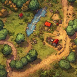 10 Farm Battle Maps, Dnd Battle Map, Pathfinder, D&D, Battlemap ...