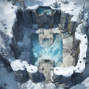 15 Arctic Forest / Ruins Battlemaps, Dnd Battle Map, Pathfinder, Dungeons and Dragons, Roll20 ...