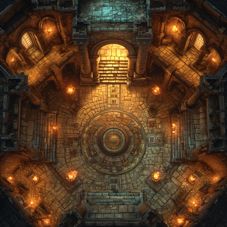 10 Oracle Temple Battle Maps, Dnd, Pathfinder, D&D, Battlemap, Dungeons ...