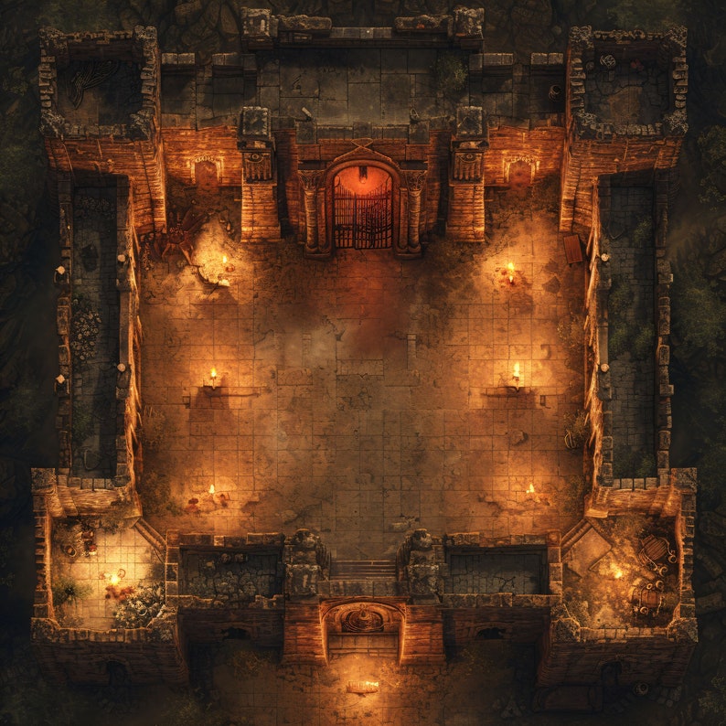 10 Strategic Fort Battle Maps, Dnd, Pathfinder, D&D, Battlemap ...