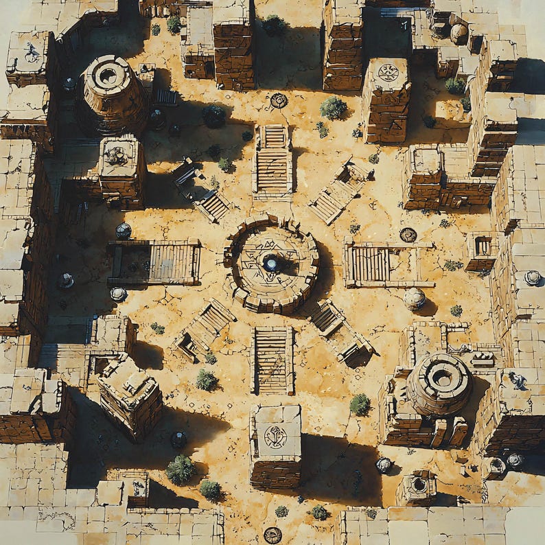10 Gridless Cyberpunk Nomad Badlands Battlemaps | VTT Pack for ...