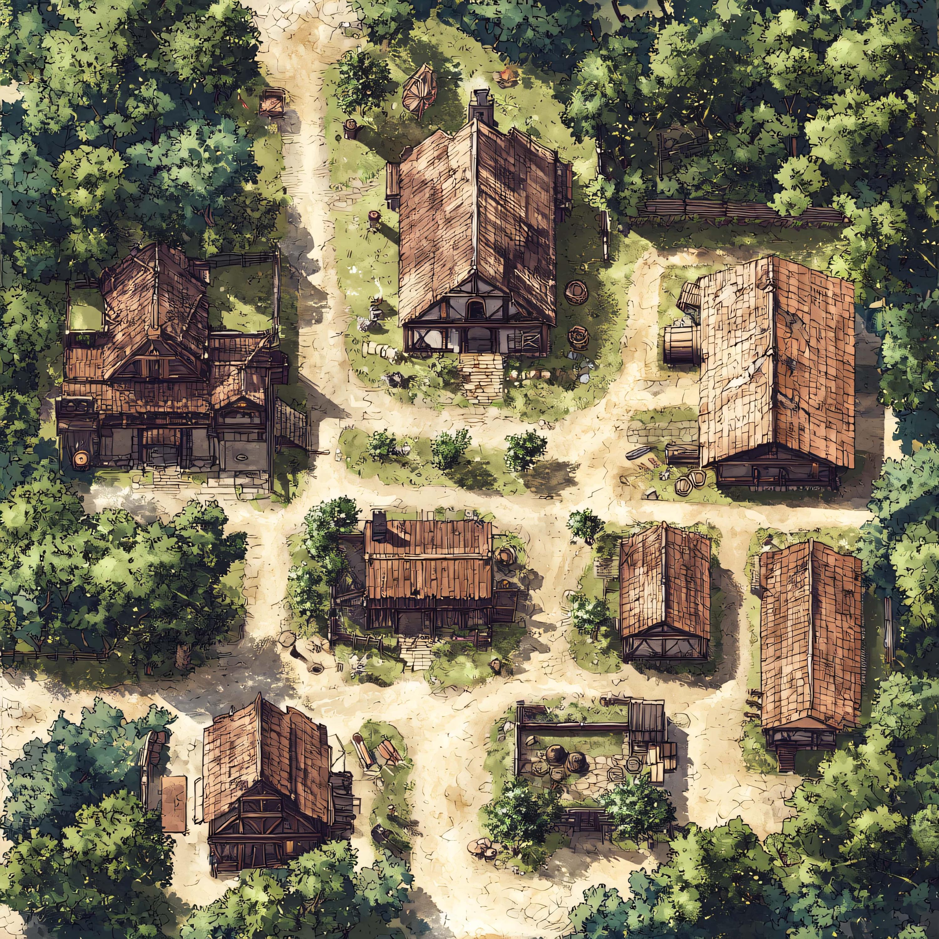 10 Gridless Farming Maps Battle Maps | VTT Pack for Dnd, Pathfinder ...