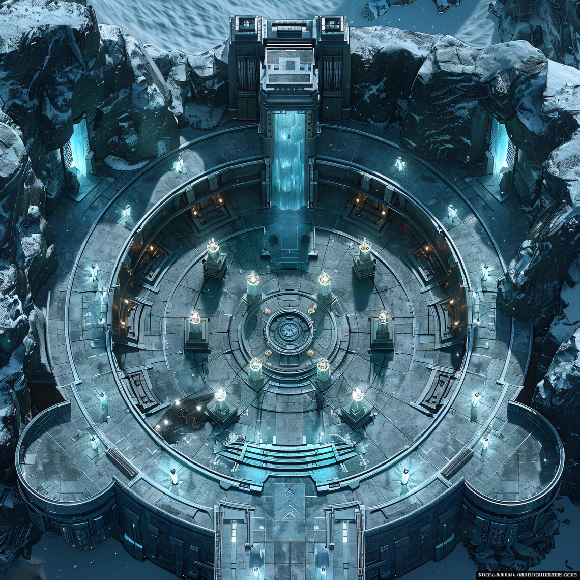 10 Cyberpunk Christmas Battlemaps, Battle Map, Sci Fi, Cyberpunk, D&D ...