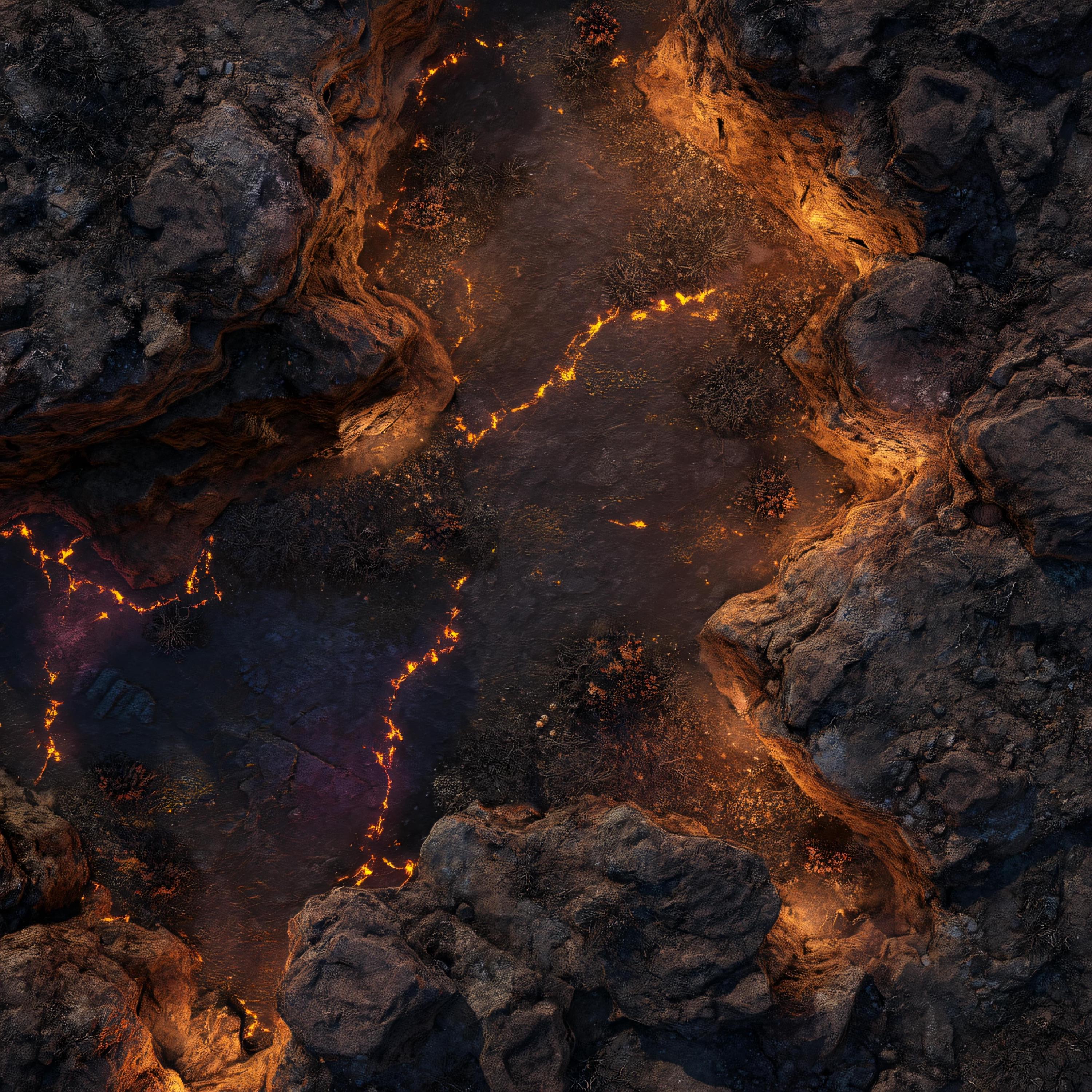 10 Gridless Fire Lands Battle Maps | VTT Pack for Dnd, Pathfinder ...
