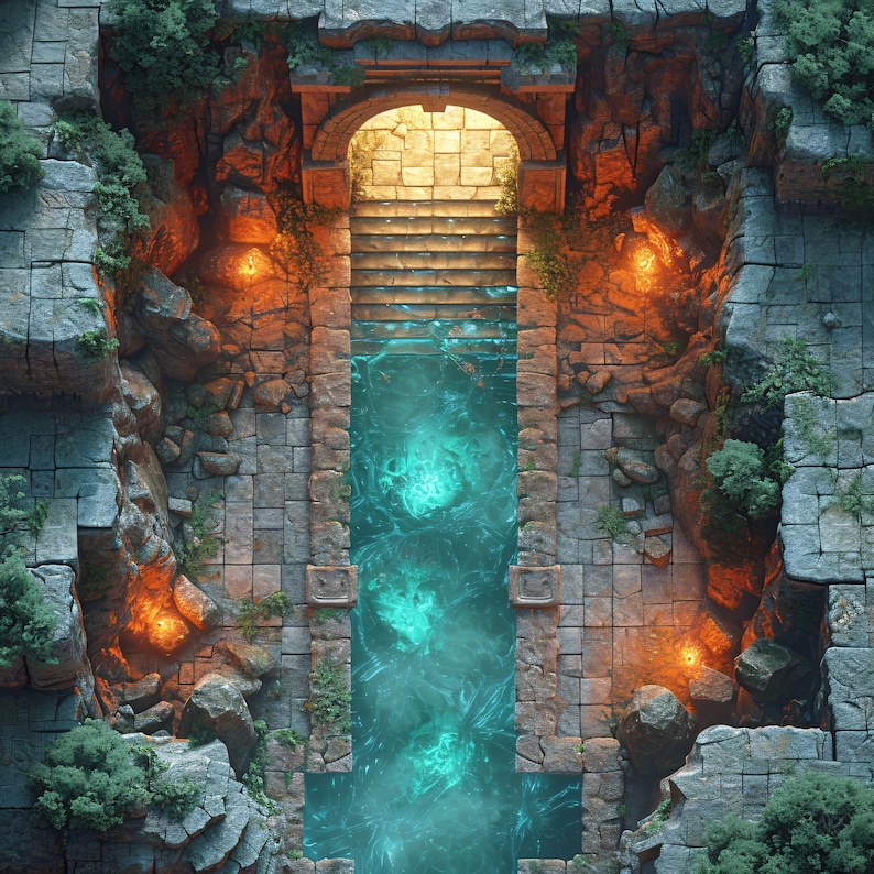 10 Waterway Battle Maps, Dnd Battlemap, Pathfinder, D&D, Battlemap ...