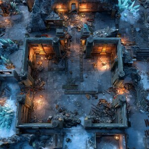 10 Gridless Ice Castle Battle Maps | VTT Pack for Dnd, Pathfinder ...
