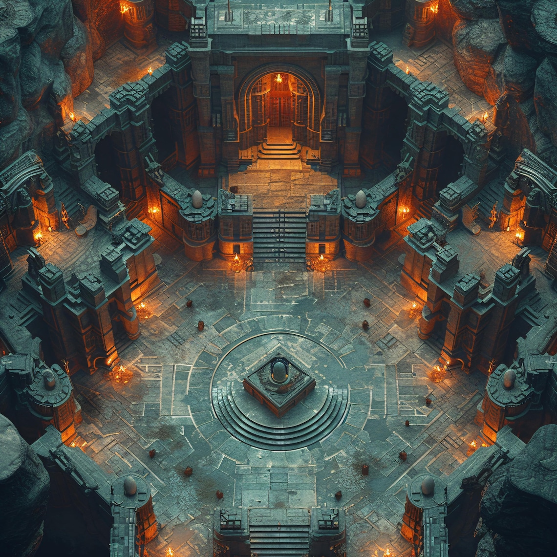 10 Underground Ruins Maps, Pathfinder, D&D, Battlemap, Dungeons and ...