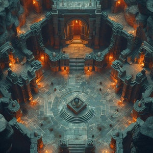 10 Underground Ruins Maps, Pathfinder, D&D, Battlemap, Dungeons and ...