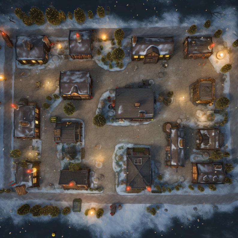 20 Christmas/holiday Battle Maps, Dnd, Pathfinder, D&D, Dungeons and ...